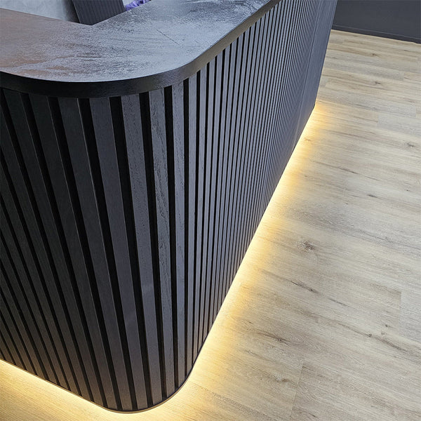 HALO Reception Desk 240cm - Black – innovatec.com.au