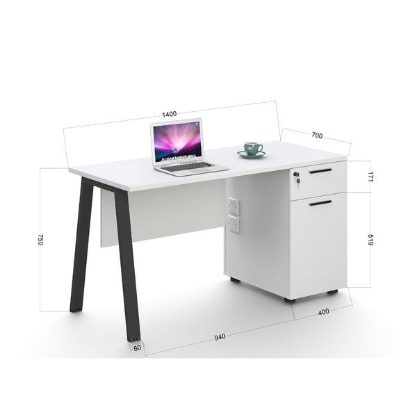 ASPEN Single Workstation 140cm - Reversible - White & Black – innovatec ...
