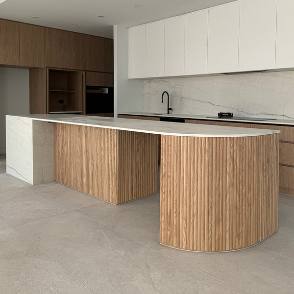 WOODFLEX Flexible Wooden Slat Wall Panel - Oak Veneer - 2700mm x 600mm ...