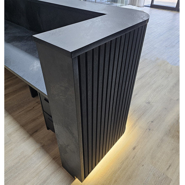 HALO Reception Desk 180cm - Black – innovatec.com.au