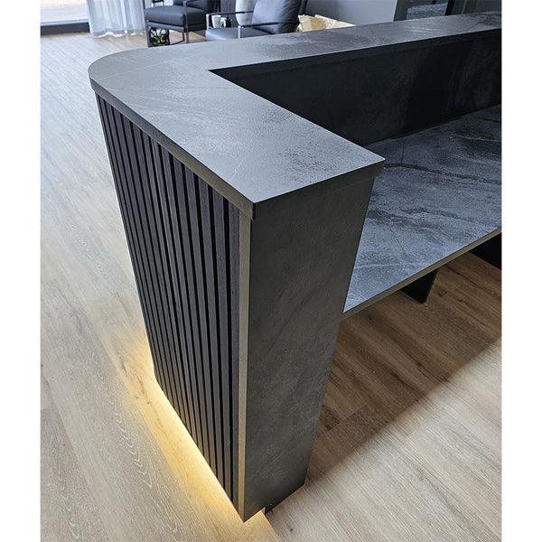 HALO Reception Desk 180cm - Black – innovatec.com.au