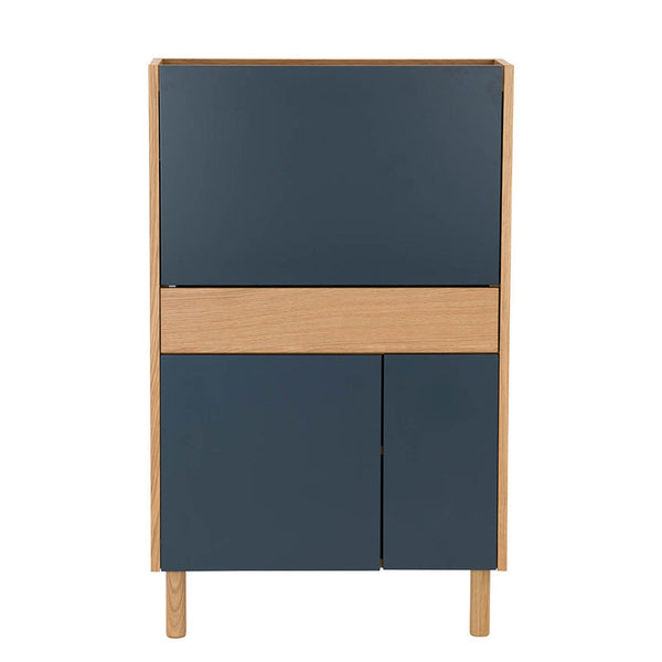 BARTON Study Desk 71cm - Blue & Natural – innovatec.com.au