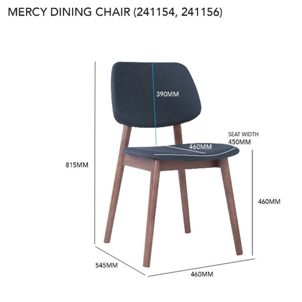 MERCY Dining Chair - Walnut/Dark Grey – innovatec.com.au