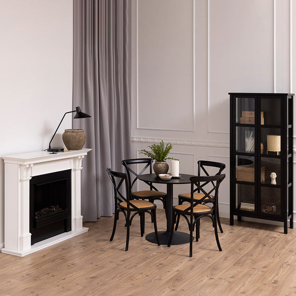 TITAN Round Dining Table 80cm - Black – innovatec.com.au