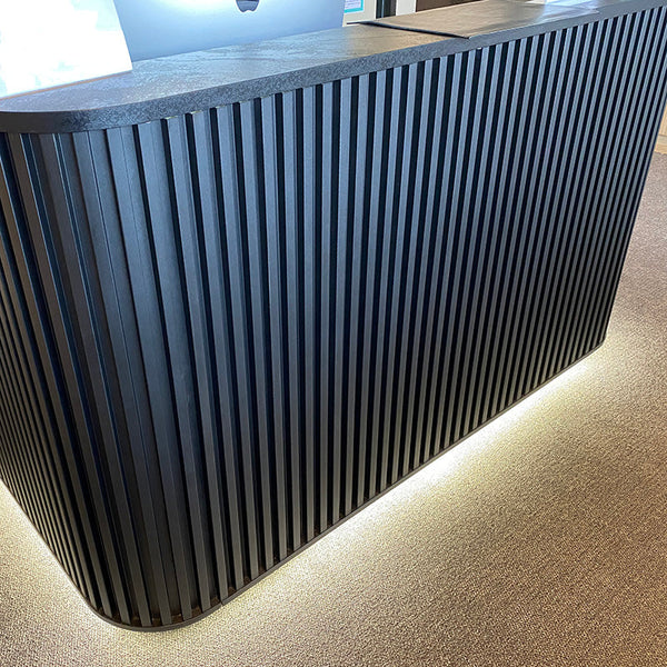 HALO Reception Desk 240cm - Black | innovatec.com.au Melbourne, Sydney ...
