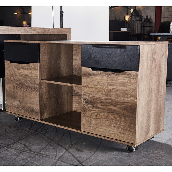 AFTAN Executive Desk with Pedestal & Right Mobile Return 180cm - Warm ...